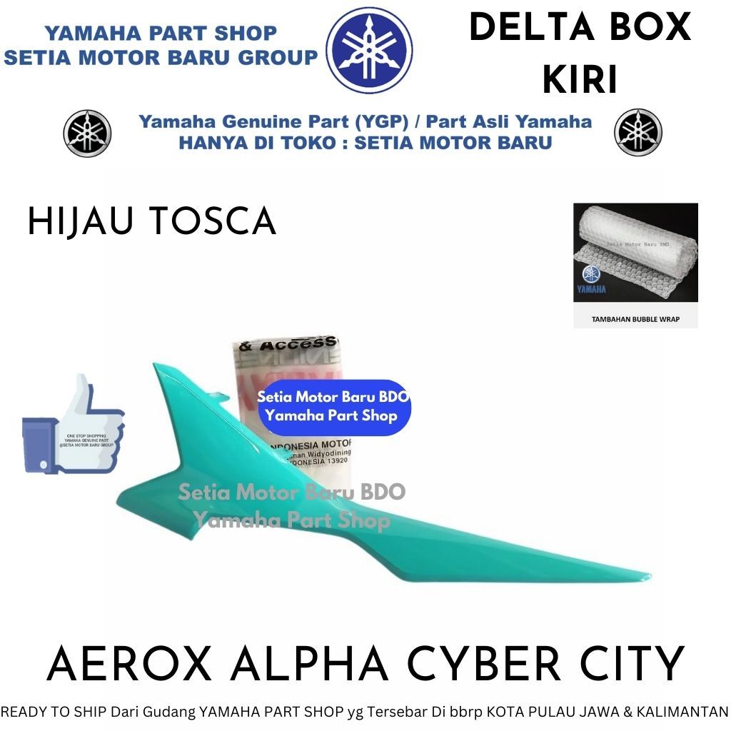 Hijau Delta Box ซ้ายสีเขียว Tosca Aerox Alpha Cyber City Mat Blue ...