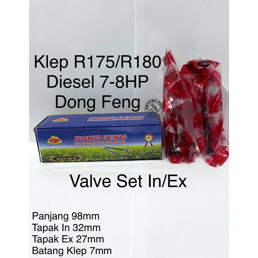 Mesin วาล์วเครื่องยนต์ R175 R180 DongFeng 7 มม. ชุดวาล์วใน Ex Diesel 7 ...