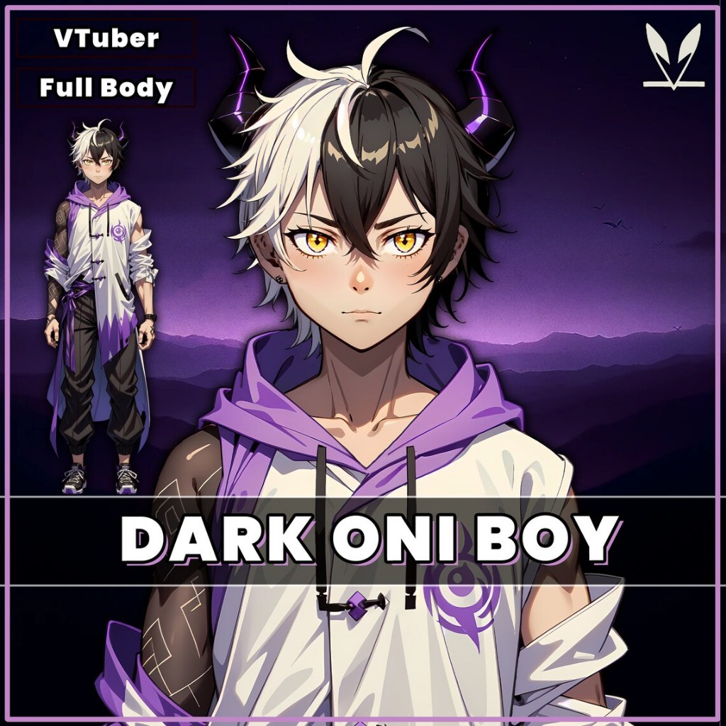 Vtuber / Live2d (Premade & พร้อมใช้งาน) - Dark Oni Boy | Shopee Thailand