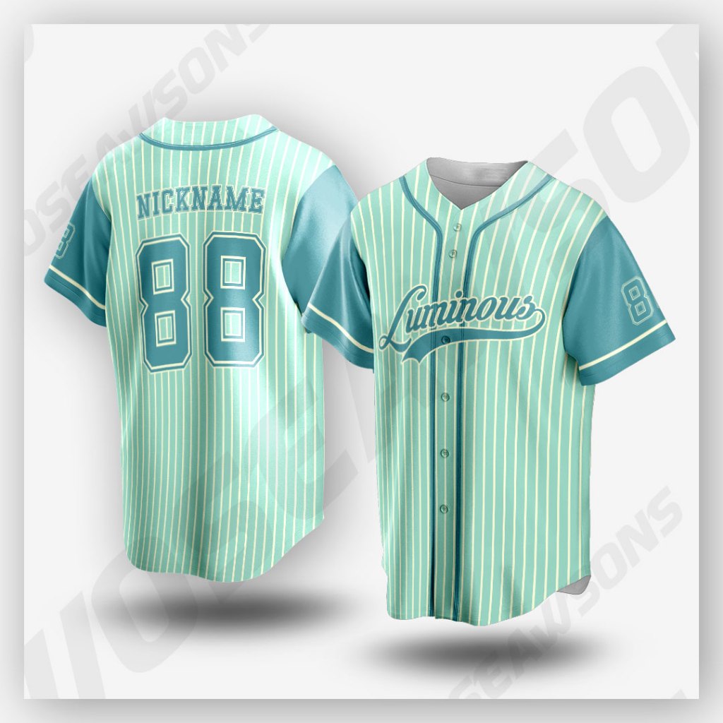 เสื้อยืดผู้ชายและผู้หญิงผู้ใหญ่ LUMINOUS Baseball Jersey Streetwear ...