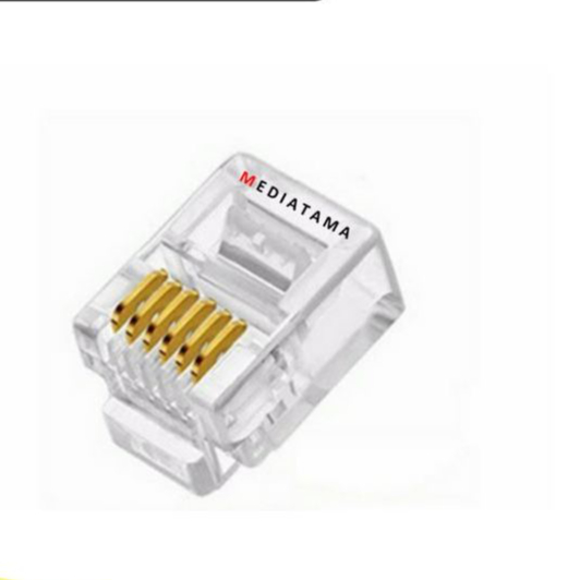 RJ12 6PIN CONNECTOR RJ-12 Telp Line CONNECTOR 6 Pin 6P แจ็คสายโทรศัพท์ ...