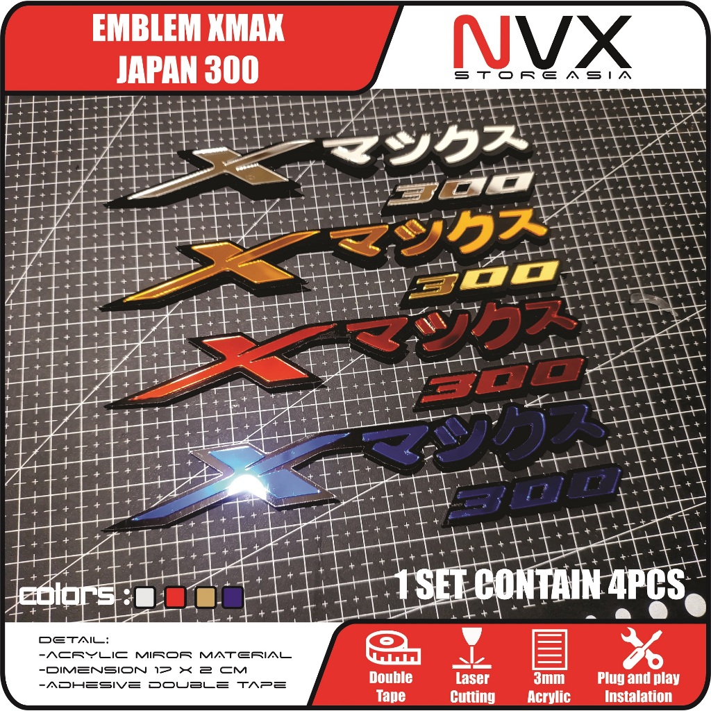 2 ชิ้น XMAX JAPAN EMBLEM 3D BADGE โลโก้นูน YAMAHA | Shopee Thailand