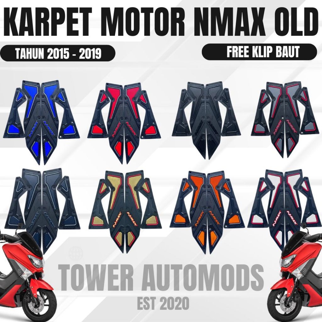 KM272 Old Nmax Motorcycle Foot Pad 2015 to 2019 - วัสดุพรีเมี่ยม มี ...