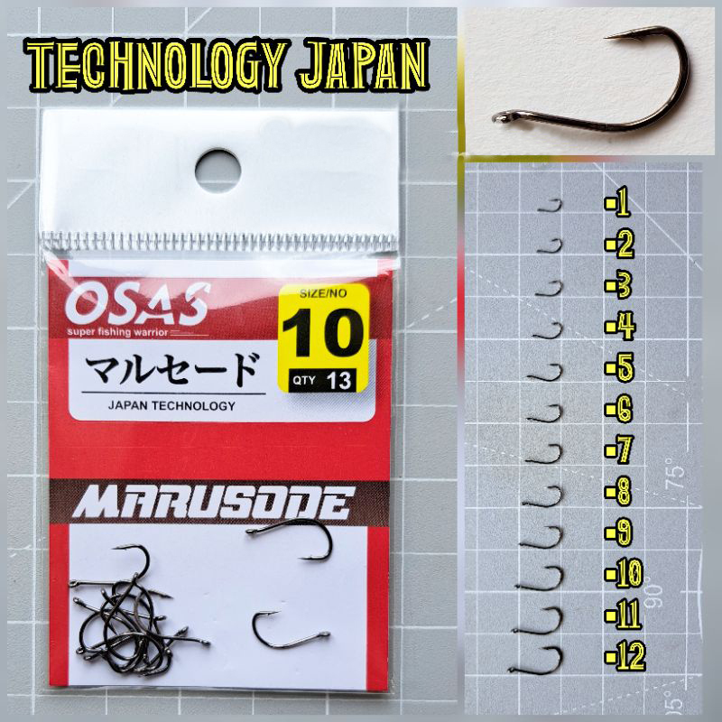 OSAS MARUSODE Hook Perforated Hook วัสดุคาร์บอน Tilapia Hook Bukit ...