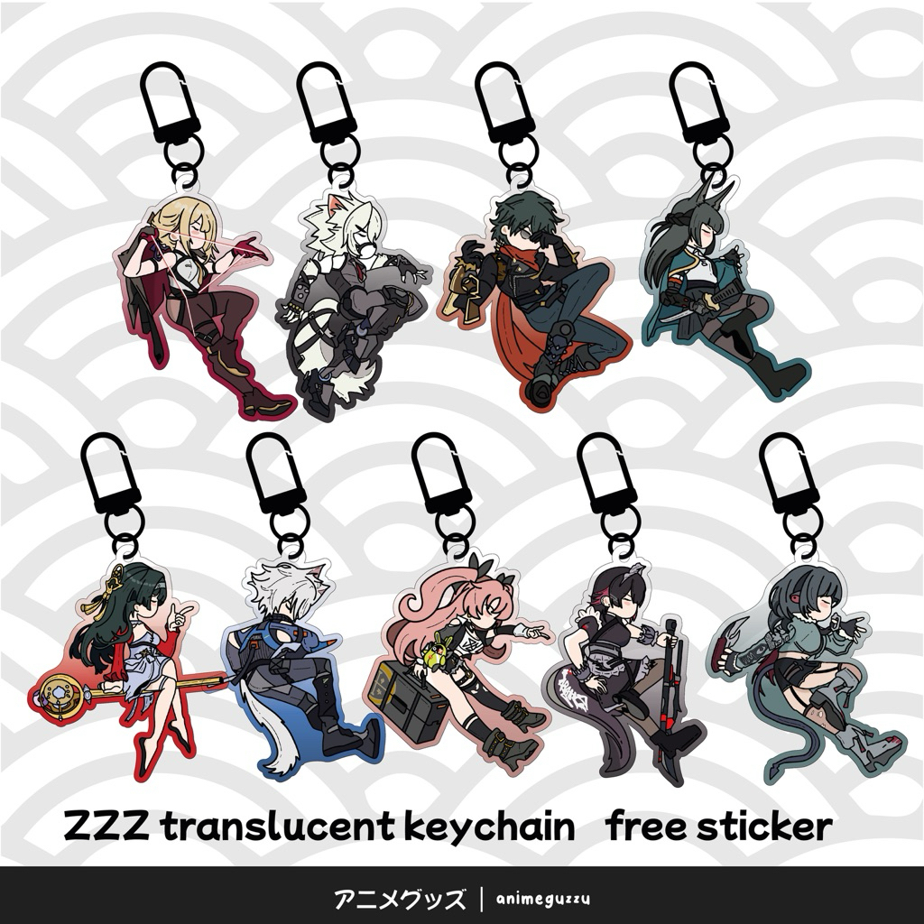 ANIMEGUZZU ZZZ ZENLESS ZONE ZERO TRANSLUCENT KEYCHAIN - ฟรีสติ๊กเกอร์ ...