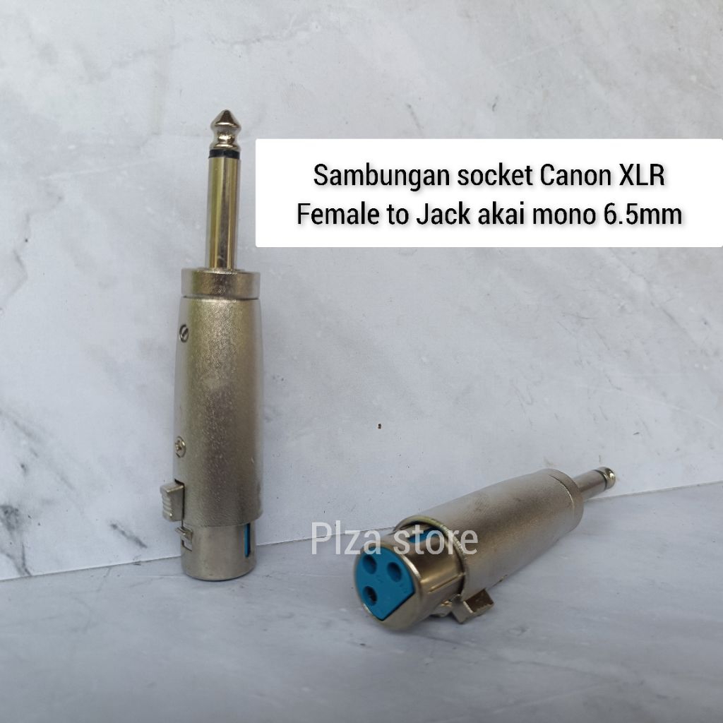 Canon XLR Female Socket connector to jack RCA akai mono iron metal สีเงิน | Shopee Thailand