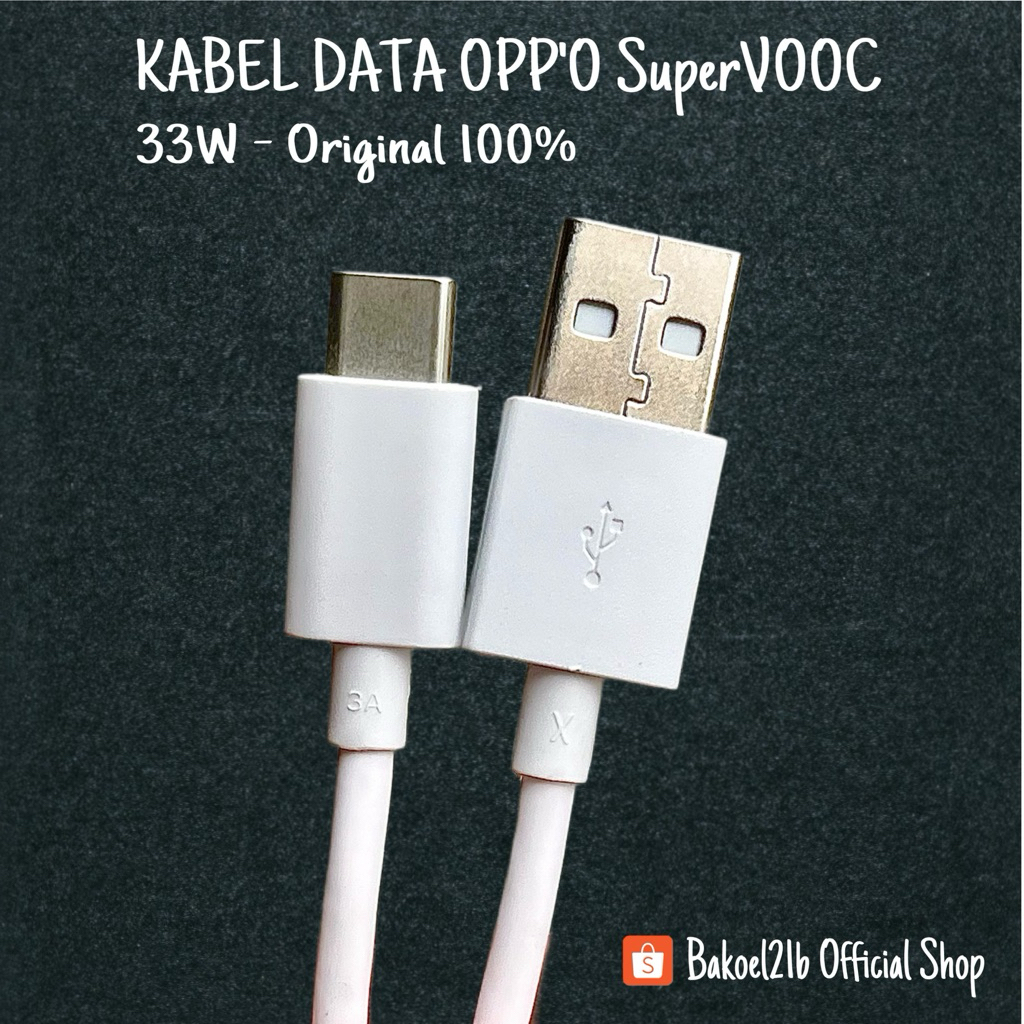OPPO Type C DATA CABLE Original 100% SuperVOOC Copotan Fast Charging ...