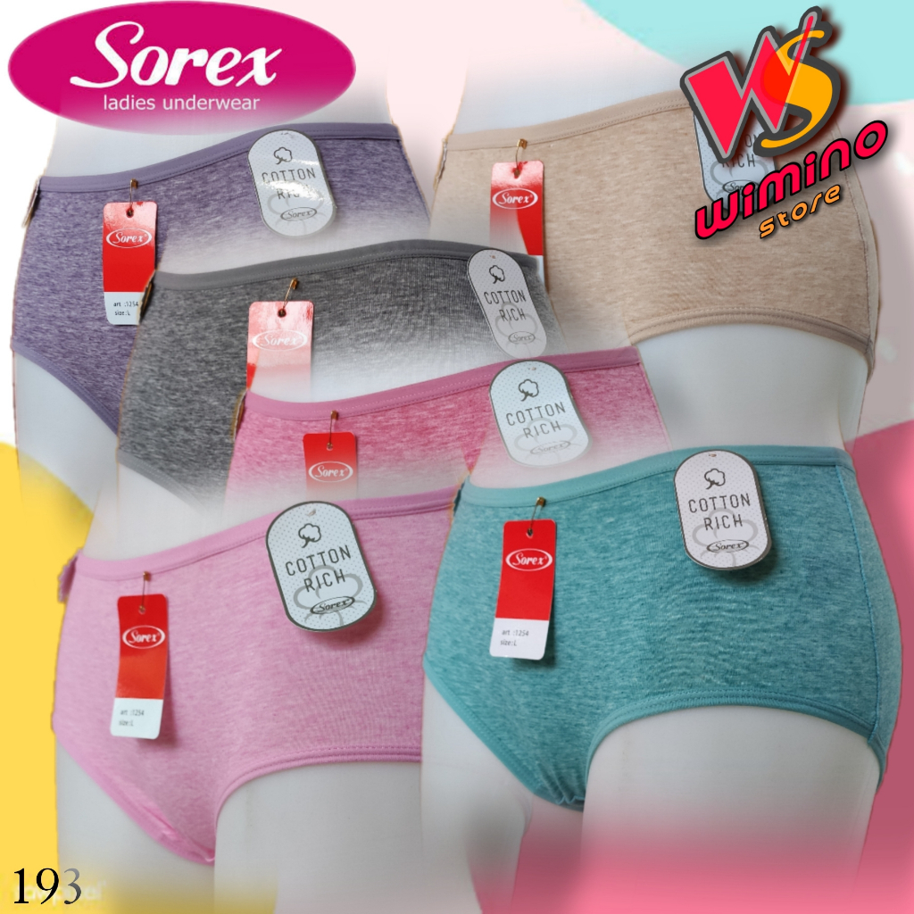 M193 (1 - 3 ชิ้น) Sorex Cotton Rich กางเกงชั้นในสําหรับสาววัยรุ่นและ ...