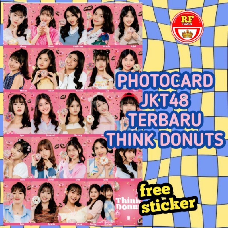 สมาชิกโฟโต้การ์ด JKT48 NEW THINK DONUTS Edition Viral 25 ชิ้น | Shopee ...