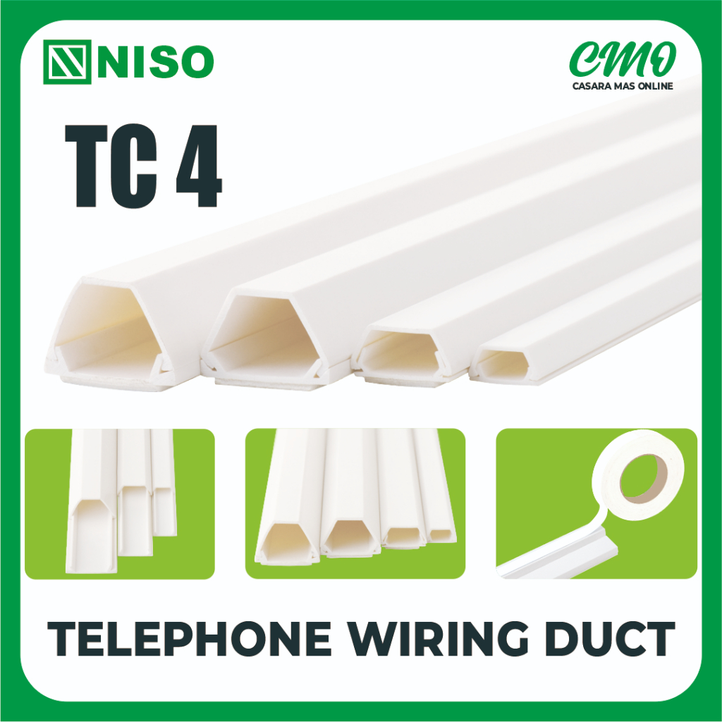สายกันรอย niso TC / สายกันรอย DUCTING TC 4 / ท่อสาย TC4 คุณภาพสากล วัสดุหนา พร้อมเทปคู่ ท่อสาย ...