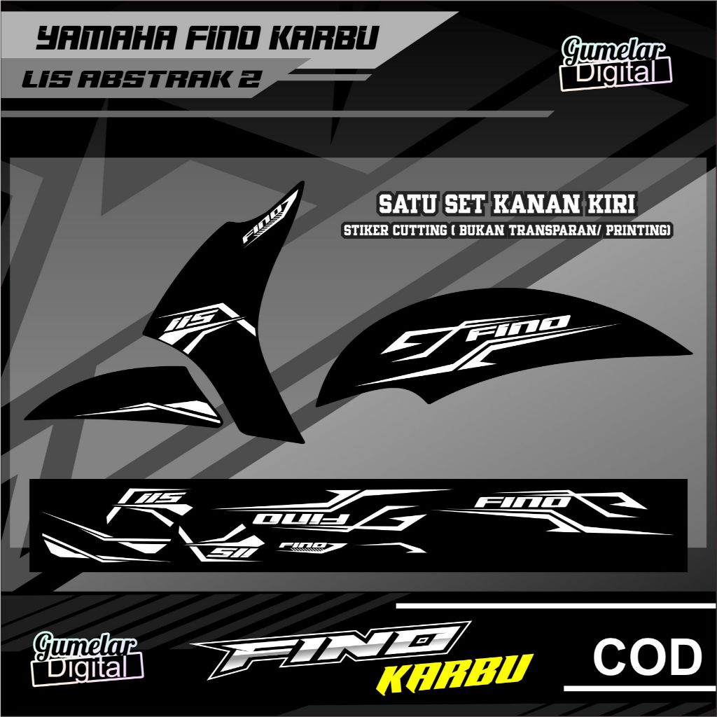 CUTTING SIMPLE STICKER YAMAHA FINO KARBU CUTTING STICKER ABSTRACT LIS 2 ...