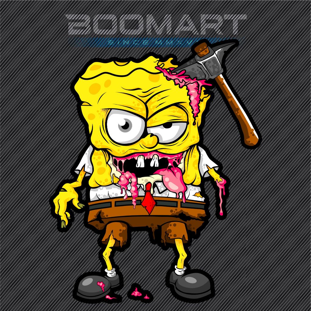 สติ๊กเกอร์ A4 SPONGEBOB ZOMBIE CHARACTER | Shopee Thailand