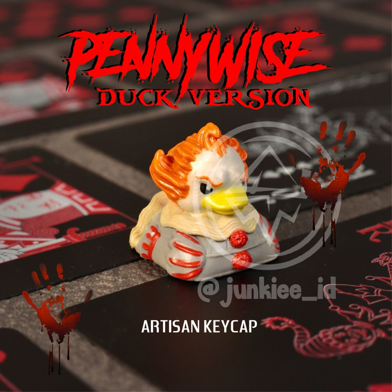 Pennywise artisan keycaps สยองขวัญ keycaps IT Duck รุ่น clown keycap ...