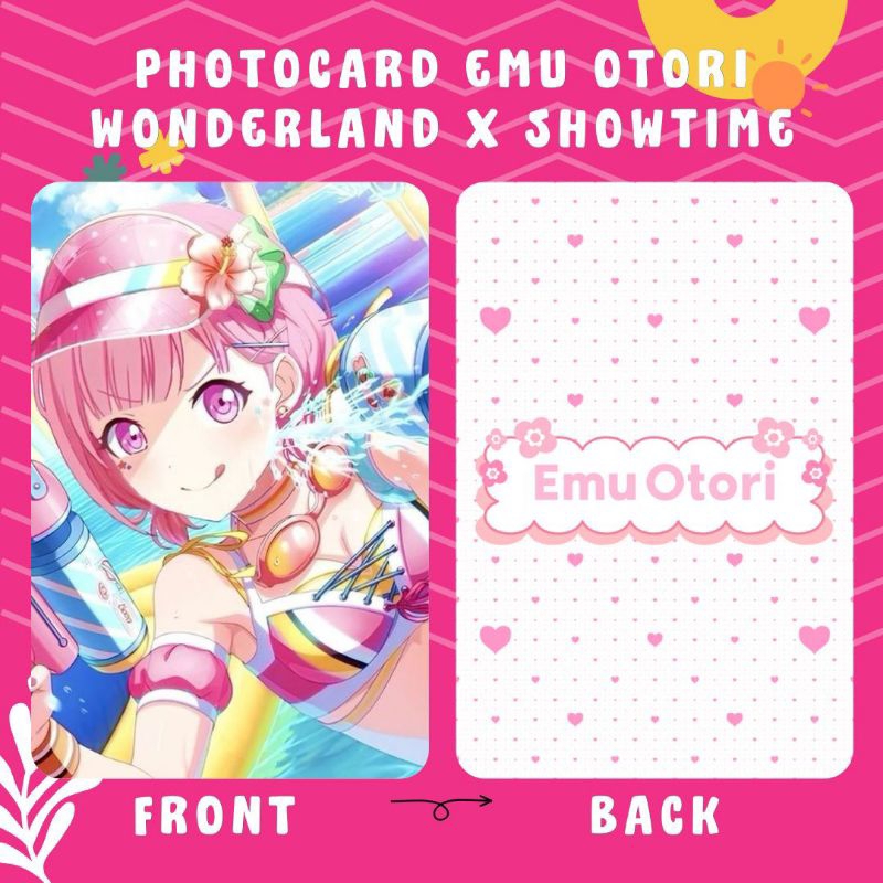 โครงการภาพถ่าย SEKAI EMU OTORI WONDERLAND X SHOWTIME CHEAPEST 2-SIDED ...
