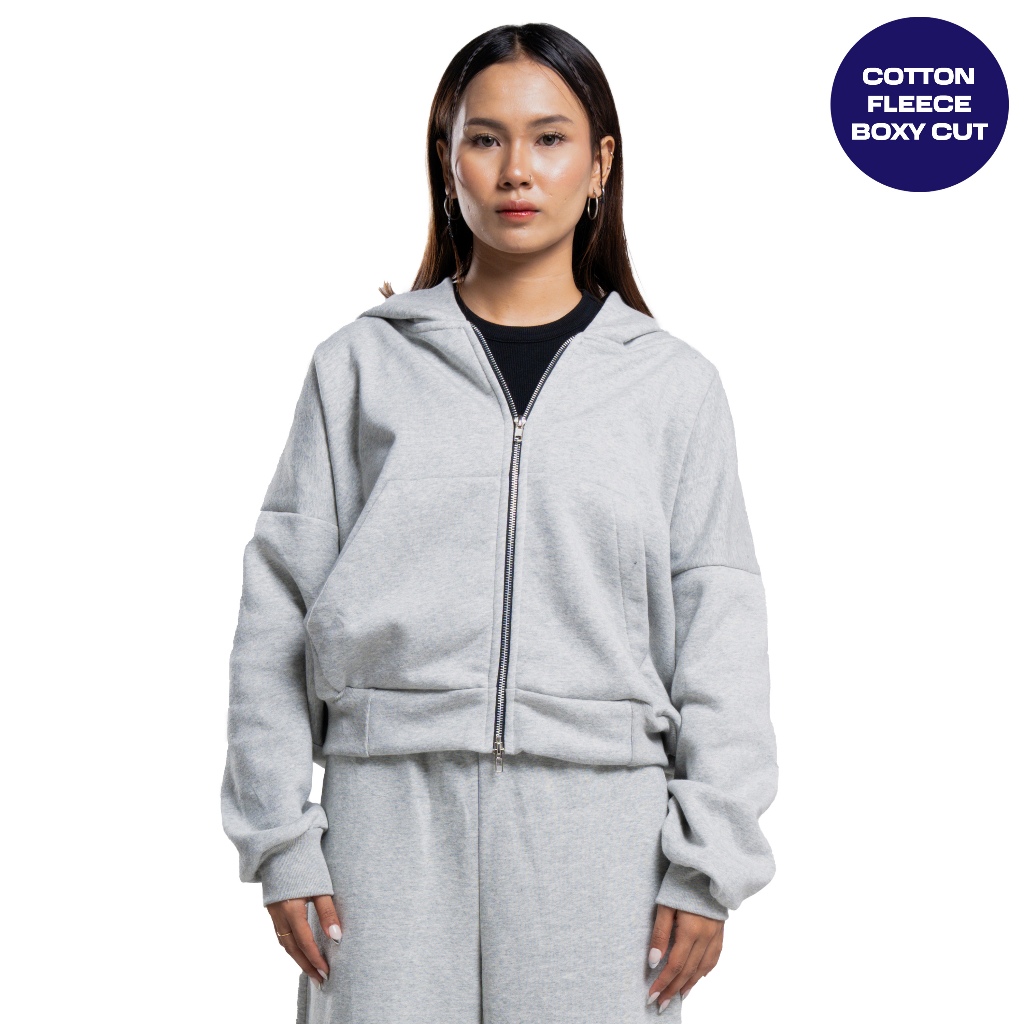 JORN - Boxy Double Zip Misty / Zipper Hoodie Boxy / Zipper Boxy ...