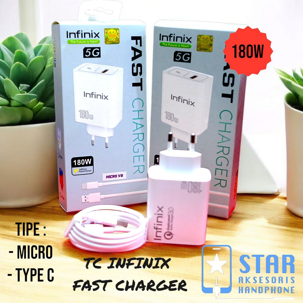 Infinix 180W Type C และ Micro Casan infinix Fast Charger 180W androi ...