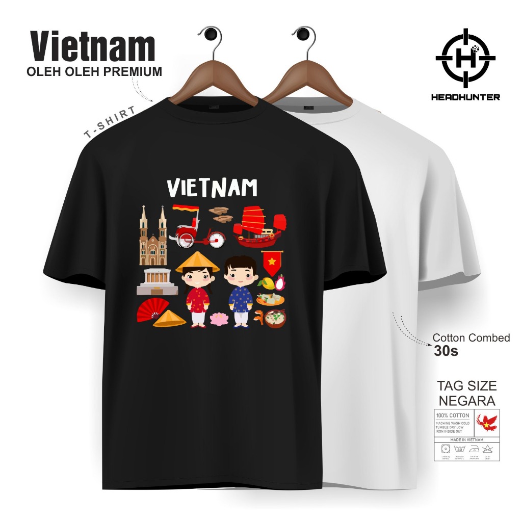 เสื้อยืด BY VIETNAM HUE NOIL USES TAG NEGARA ALS MATERIAL COTTON 30S ...