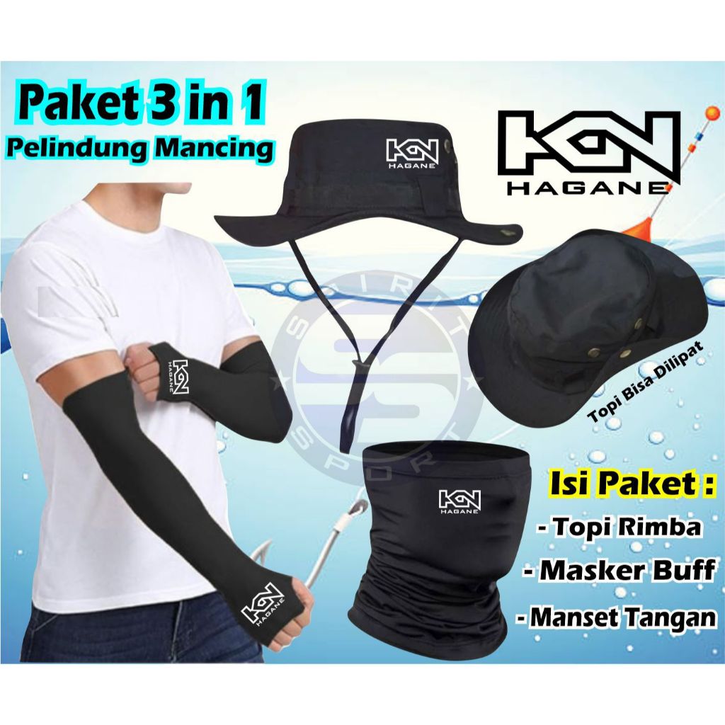3 in 1 Fishing Protective Package ประกอบด้วย Jungle Hat, Buff Mask และ ...