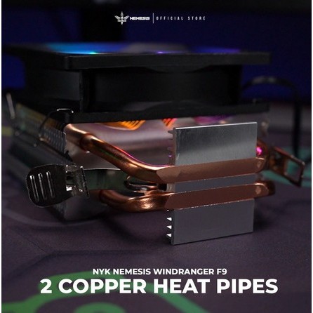 Nyk NEMESIS WINDRANGER F9 พัดลมโปรเซสเซอร์ 9 ซม. พัดลมเดี่ยว RGB 2pie F ...