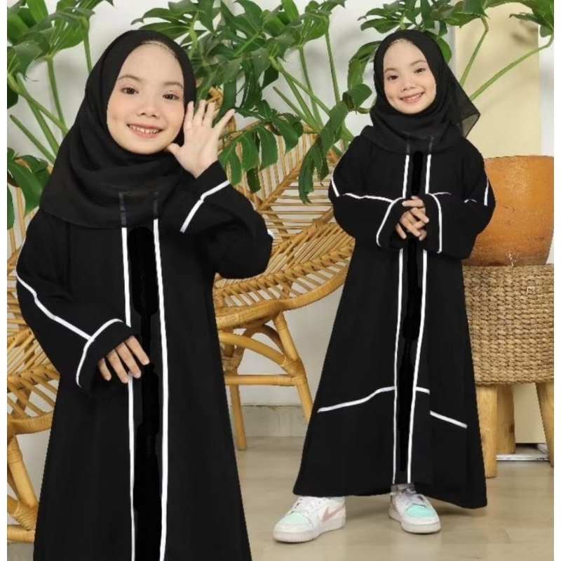 ชุด Abaya สําหรับเด็กล่าสุด 4 10 ปี Abaya Basic Lisbal | Shopee Thailand