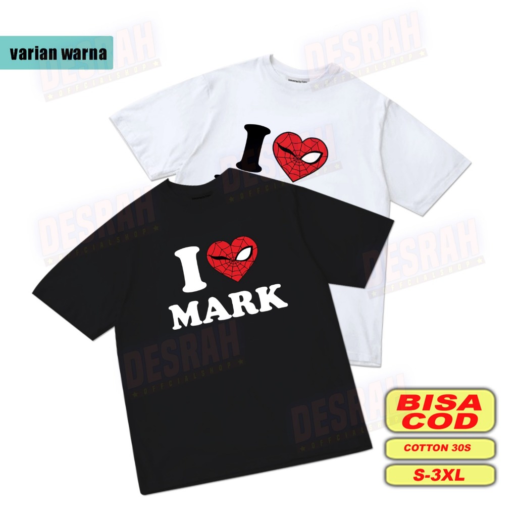 เสื้อยืด kpop เกาหลี NCT mark lee I LOVE MARK (SPIDER) | Shopee Thailand