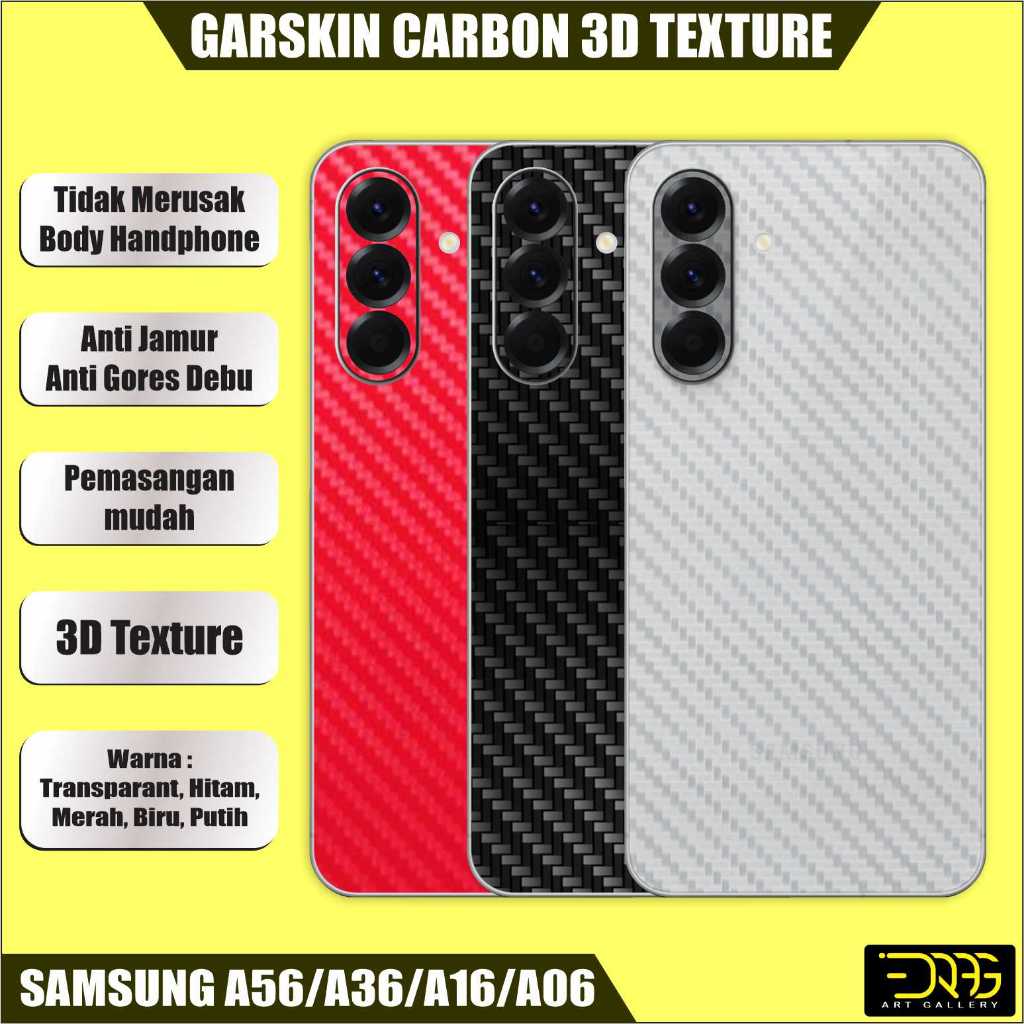 SAMSUNG A56 A36 A26 A16 A06 Garskin Carbon Anti-Fungus Carbon Sticker ...