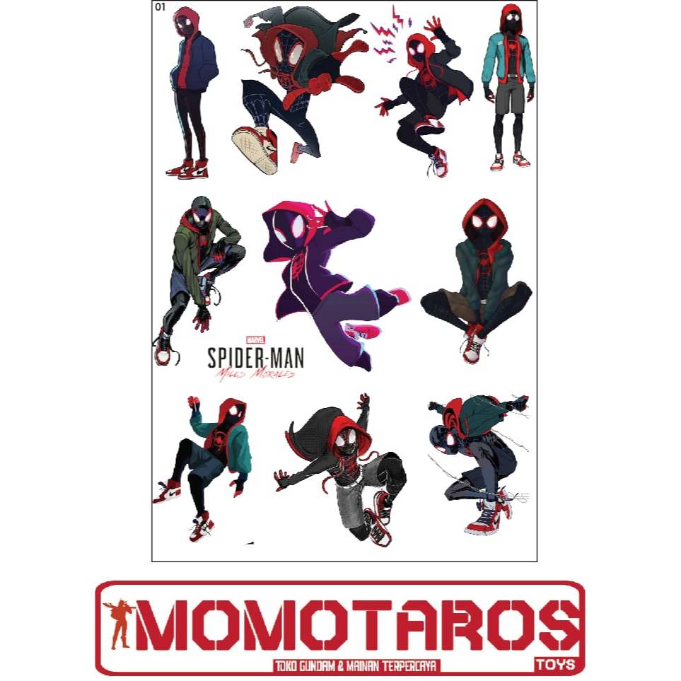 Spiderman Miles Morales Marvel Sticker 1 ชิ้น | Shopee Thailand