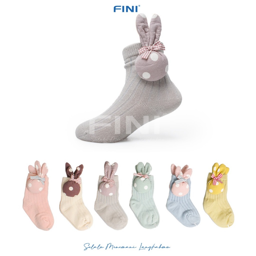 KATUN FINI Premium ถุงเท้า 3 มิติสําหรับเด็กทารกวัยหัดเดิน Plain Bunny ...