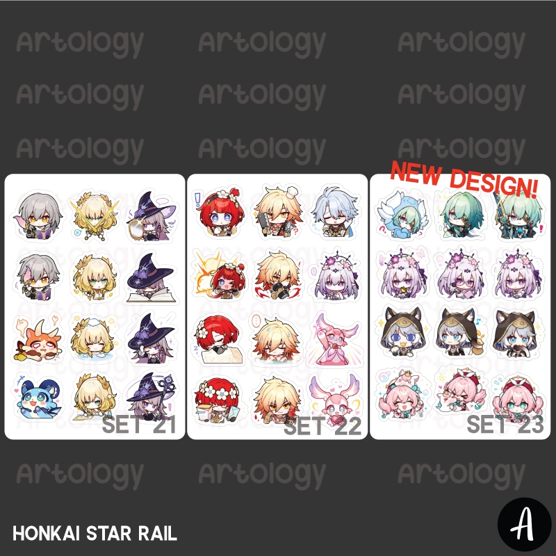 ชุดสติ๊กเกอร์ Honkai Star Rail HSR Starrail - Kiss Cut Just Stick Chibi ...