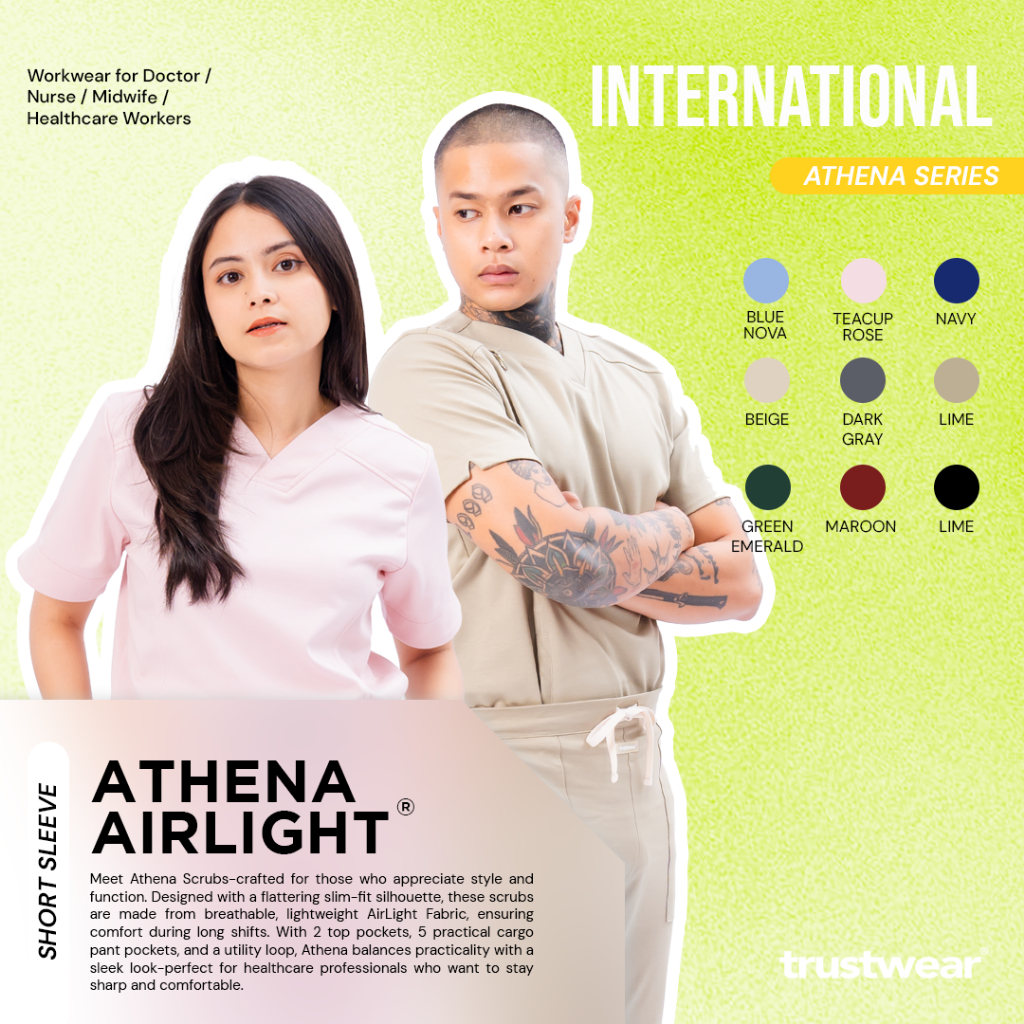 [สครับ Athena] สครับหมอ/ชุดพยาบาล OKA OK/Doctor Short Sleeve I [ส่งออก ...