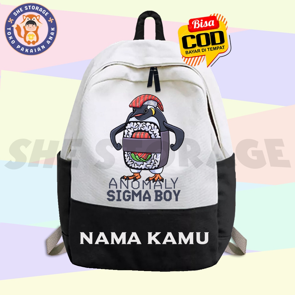 FREE NAME - CHILDRENS BACKPACK BAG ANOMALI SIGMA BOY CHILDRENS SCHOOL ...