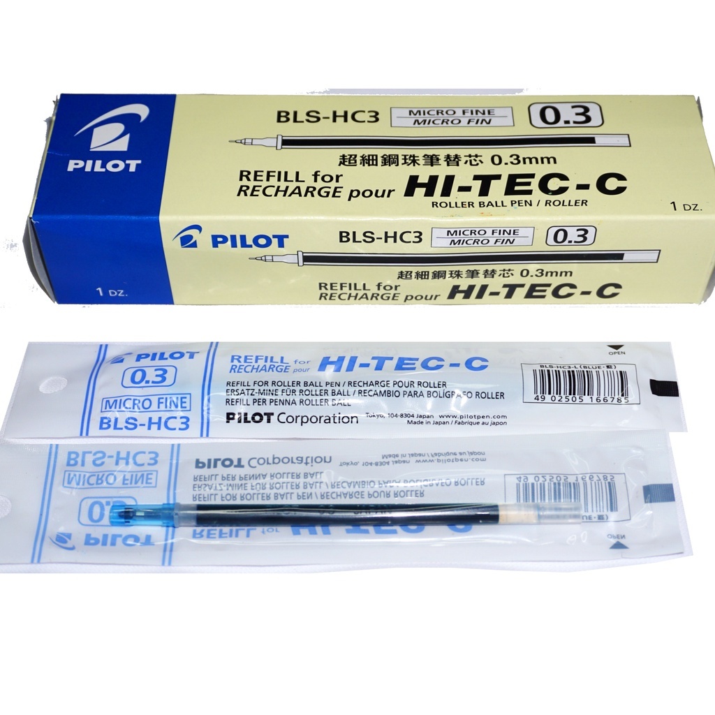 Hitec 0.3 Pen Refill Hi-Tec-C Pilot 0.3 mm น้ําเงิน/ดํา | Shopee Thailand