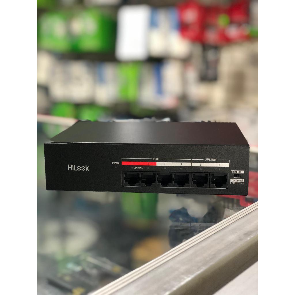 SWITCH POE HILOOK NS-0106MP-35 4 PORT POE + 2 UPLINK 100Mbps FAST ETHERNET UNMANAGED | Shopee ...