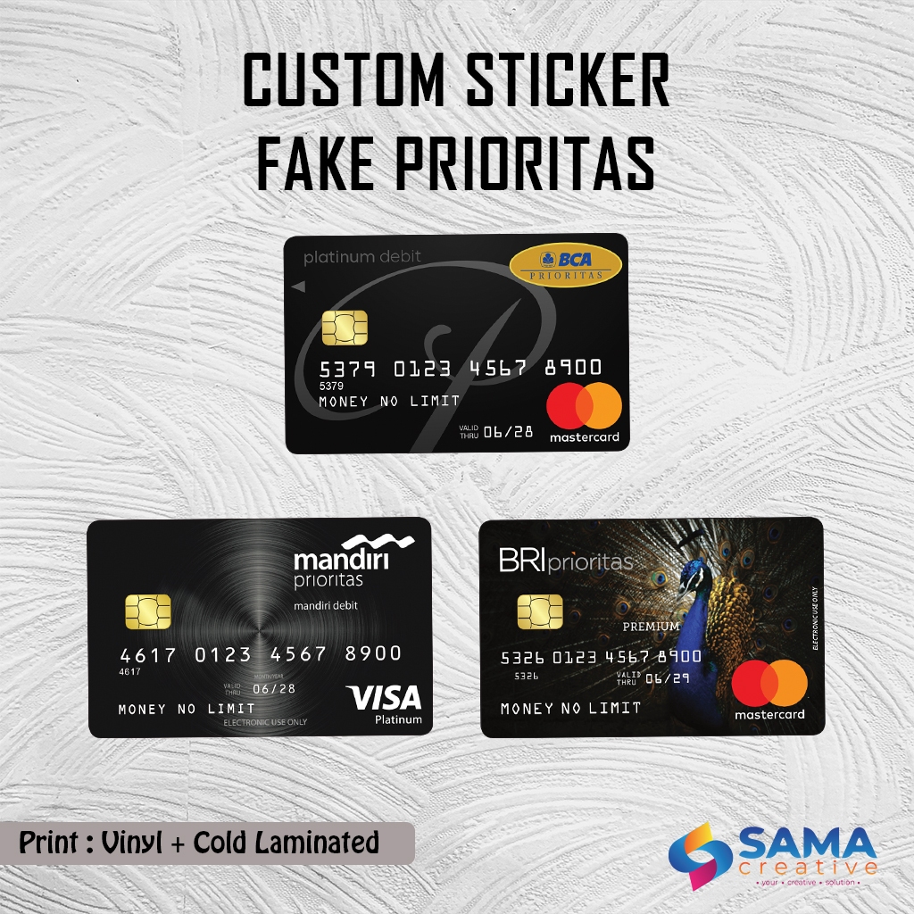 Custom Fake Priority - สติ๊กเกอร์การ์ดผิว - Vinyl ATM Debit, บัตรเครดิต ...