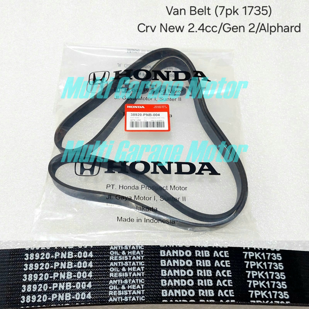 Van Belt Fanbel Fan V เข็มขัดพัดลมเข็มขัด HONDA New CRV Gen 2 2.4CC ...