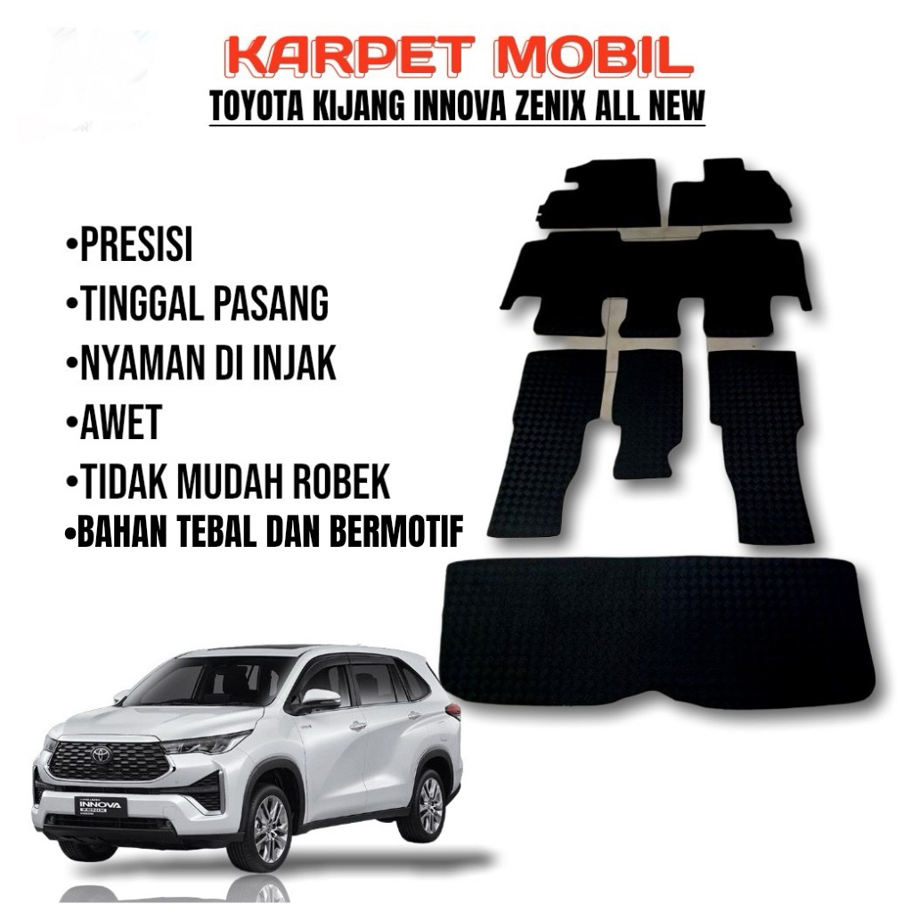 KIJANG INNOVA ZENIX 2022-2025 FULL SET CARPET / KIJANG INNOVA ZENIX ...