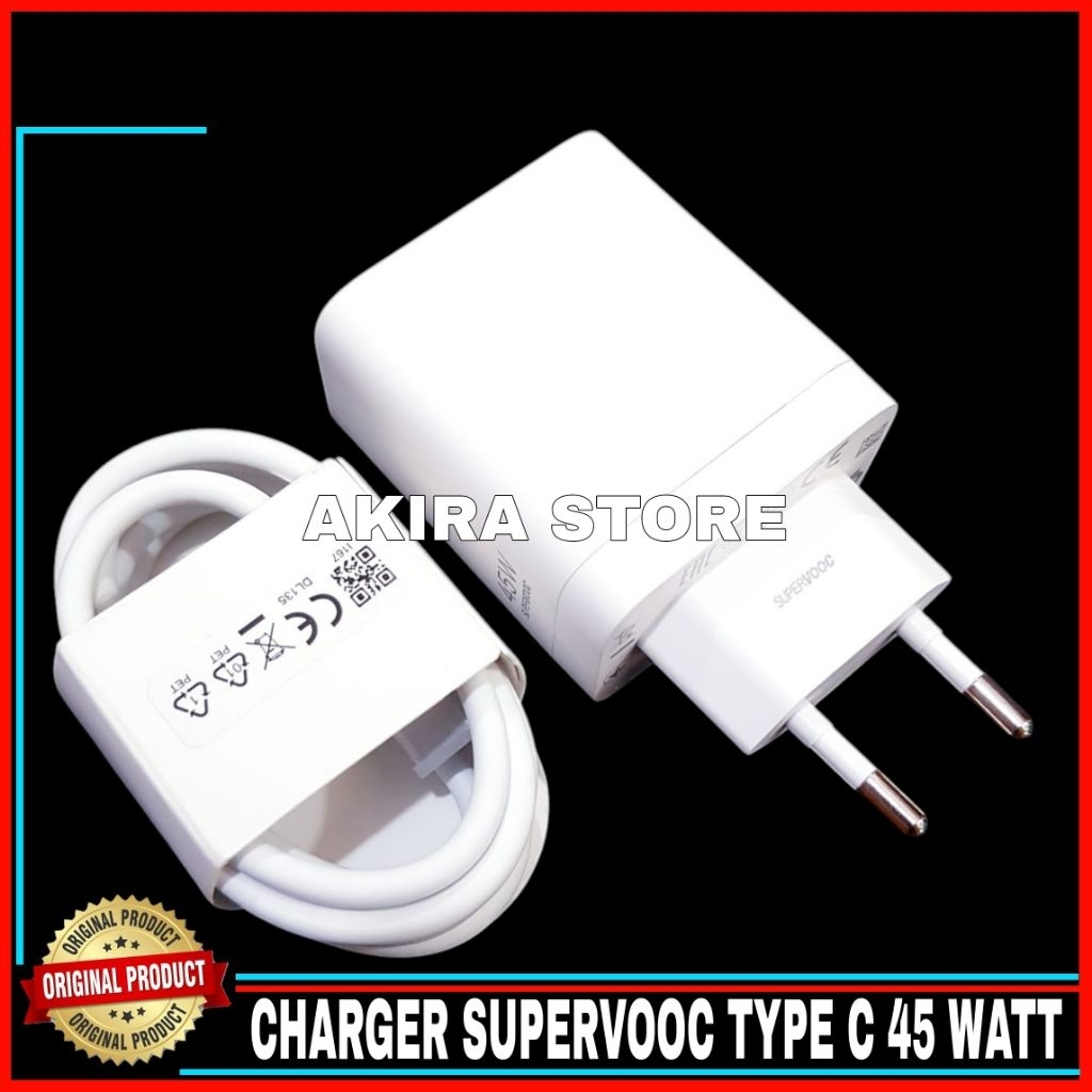 OPPO A5 A5X A5 PRO A5 PRO 5G ต้นฉบับ SUPERVOOC TYPE C 45 WATT CHARGER ...