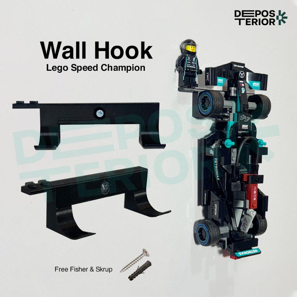 GANTUNGAN Wall Hook Lego Speed Champions - Lego Hanger - Lego car Hook ...