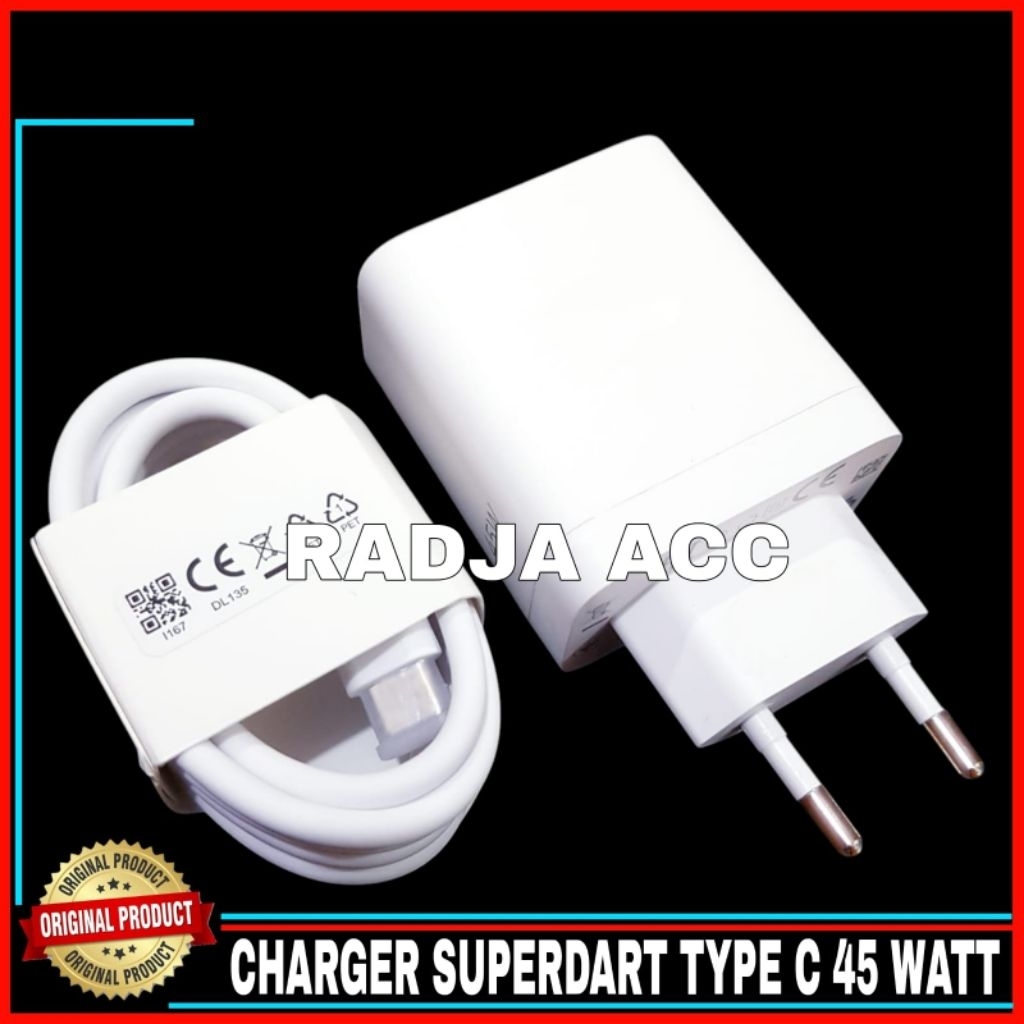 เครื่องชาร์จ CASAN REALME SUPERDART TYPE C ORIGINAL SUPERVOOC TYPE C 45 ...