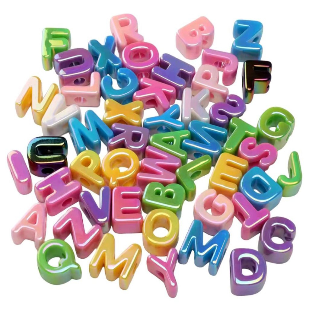 AZ CHENMING สีพาสเทล LETTER BEADS 1PON/1 แพ็ค | Shopee Thailand
