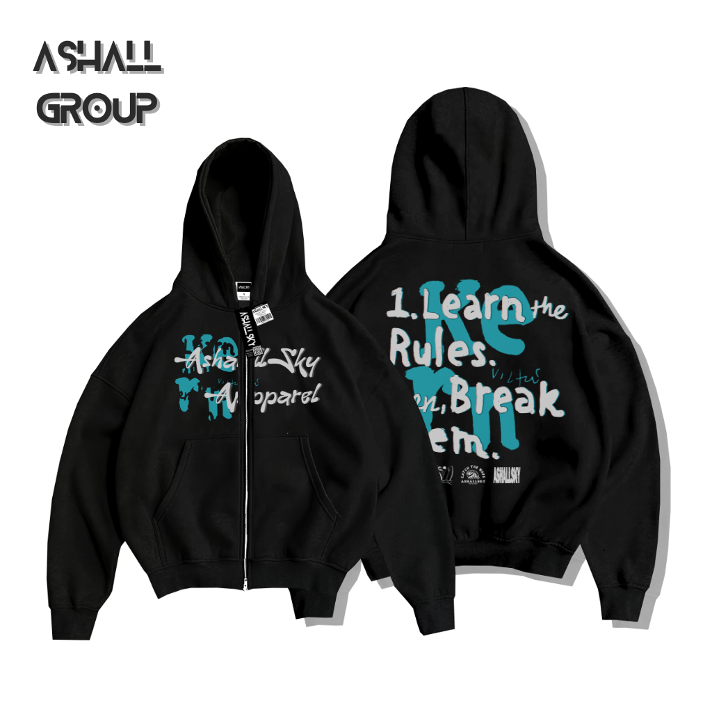 KATUN Wahyu Kelambi Hoodie Zipper Boxy เสื้อกันหนาว Unisex สีดําหน้าจอ ...