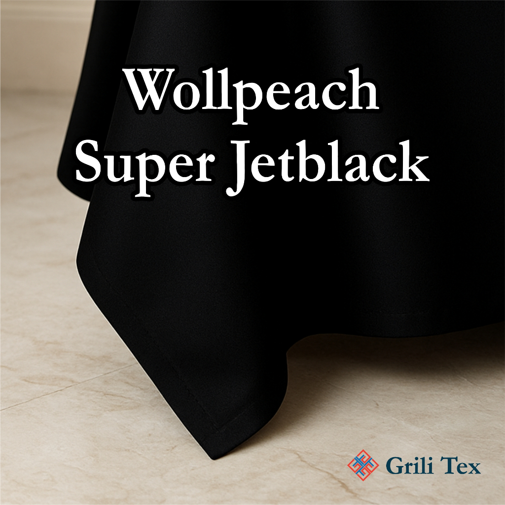 Wolfis (WollPeach) Super Jetblack - WollPeach Fabric Solid Black - 0.5 ...