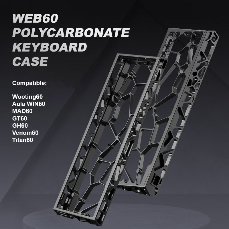 Nekomech WEB60 Custom 60% POLYCARBONATE Gaming Keyboard Case DIY ...