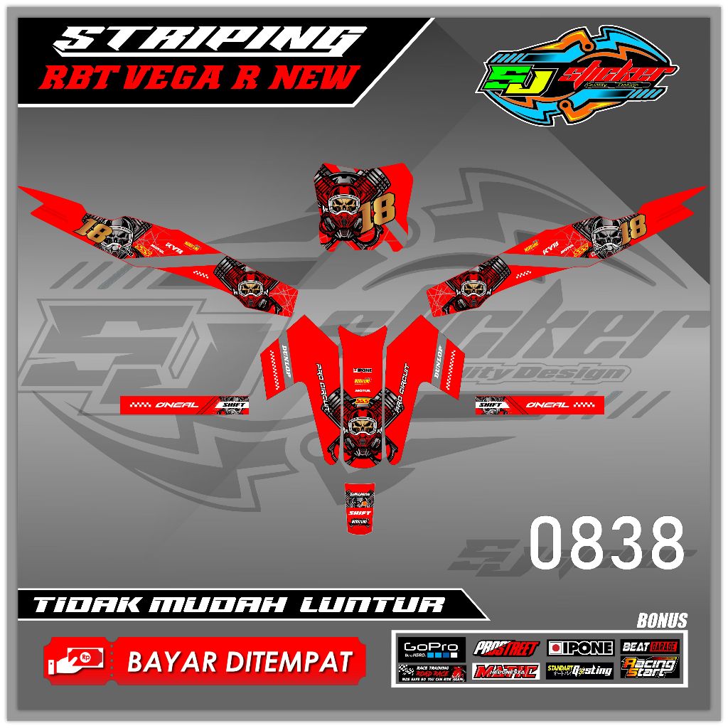 0838 STRIPING VARIATION RBT VEGA R มอเตอร์ใหม่ BEAY RBT MODIF ใหม่ ...