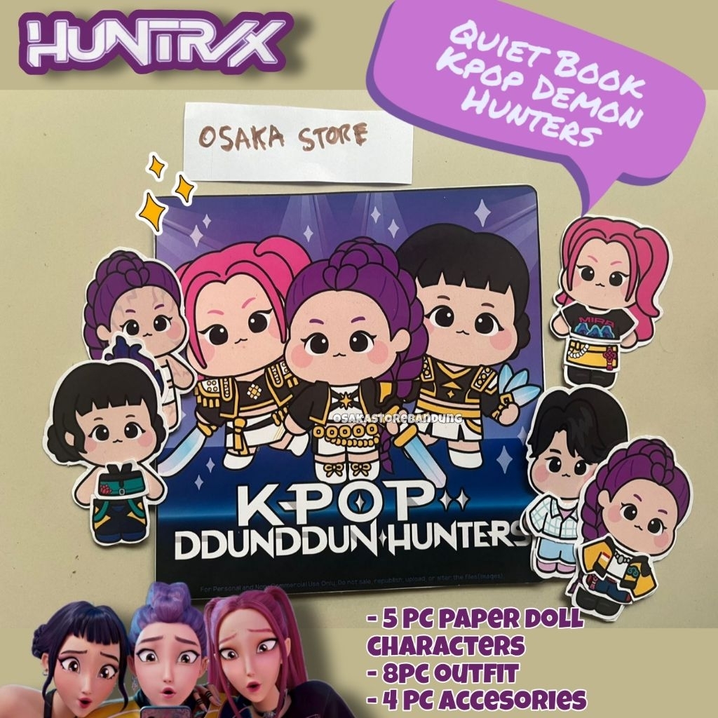 KPOP DEMON HUNTERS Quiet Books หนังสือเล่นตุ๊กตากระดาษ | Shopee Thailand
