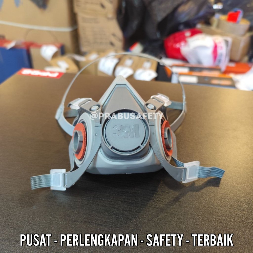 3M 6200 RESPIRATOR MASK ORIGINAL 100% / SAFETY MASK RESPIRATOR 3M 6200 ...