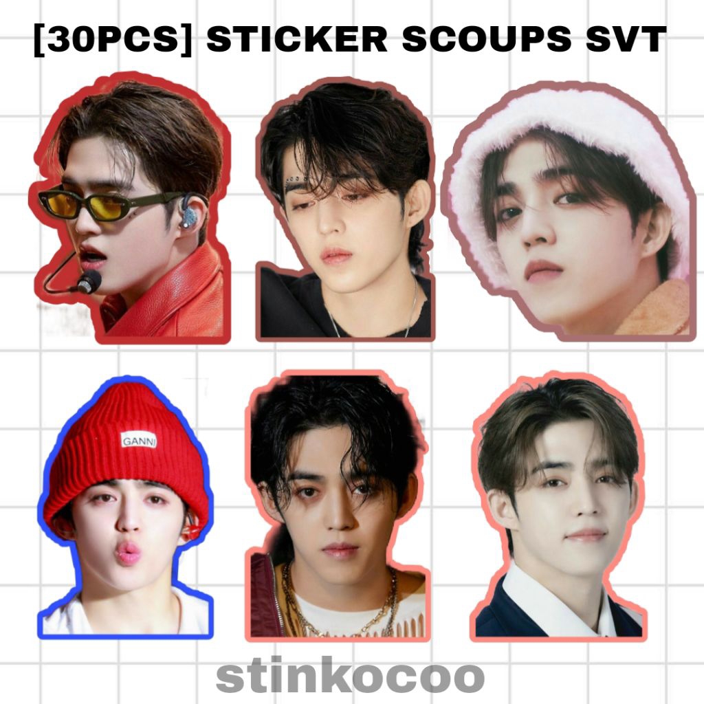 [30 ชิ้น] SEVENTEEN SVT SCOUPS สติ๊กเกอร์ CONTAINS 30 สติ๊กเกอร์ ...
