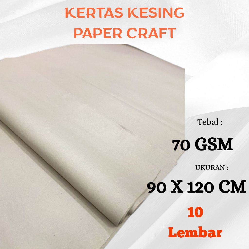 (10 PLANO) CASE PAPER / SAMSON PAPER / CRAFT PAPER 70 GSM SIZE 90 X 120 ...