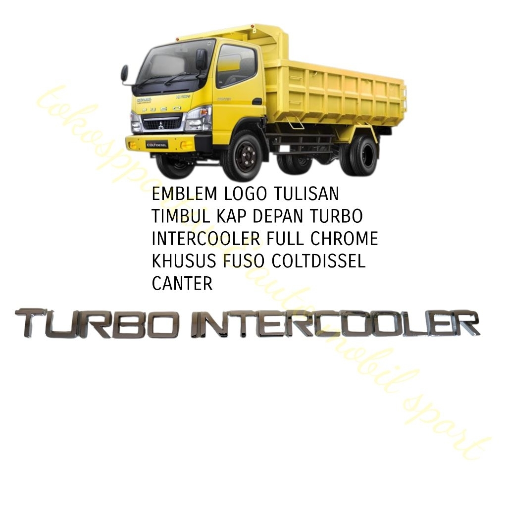 EMBLEM โลโก้ WRITING FRONT HOOD RAISED TURBO INTERCOOLER FUSO ...
