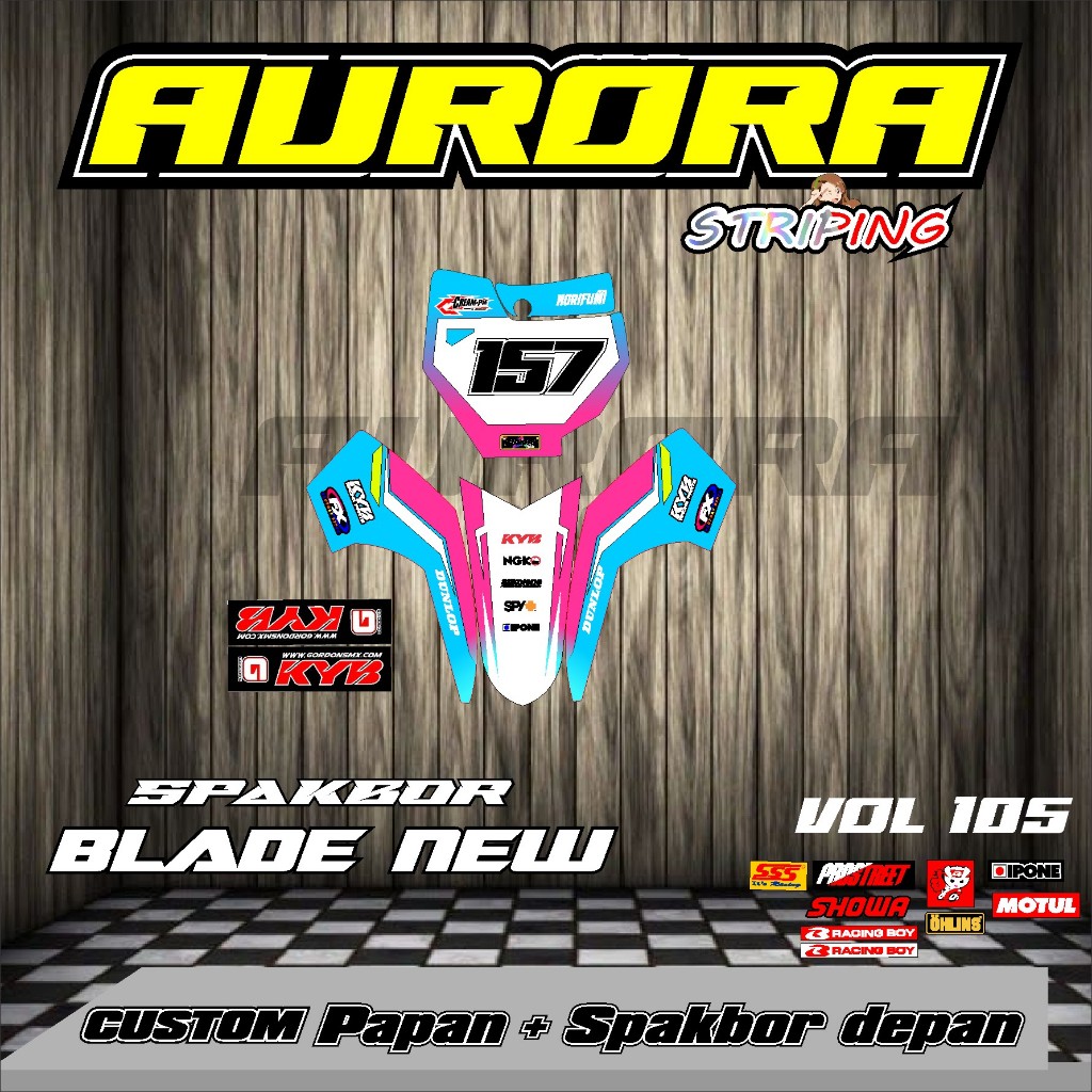 NEWEST DECAL BOARD FRONT REAR FENDER BLADE ใหม่ KLX BF KX KLX 150 KLX ...